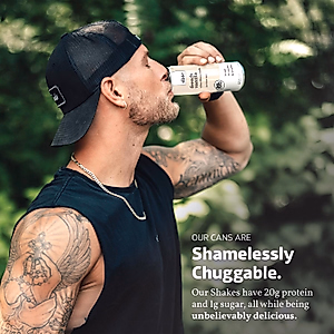 Slate Milk - High Protein Milk Shake - French Vanilla - Lactose Free, 20g Protein, 1g Sugar, 100 Calories, 1g Net Carbs, No Added Sugar - Natural, Breakfast Boost, Post Workout - 11 fl oz, 12 Cans