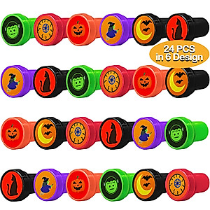 SURCVIO 168pcs Halloween Party Favors Stationery Set for Kids, Halloween Goody Bag Fillers Including Pencil, Eraser, Ruler, Notepad, Stamper, Sticker, Halloween Stationery Kit for Kids Trick or Treat