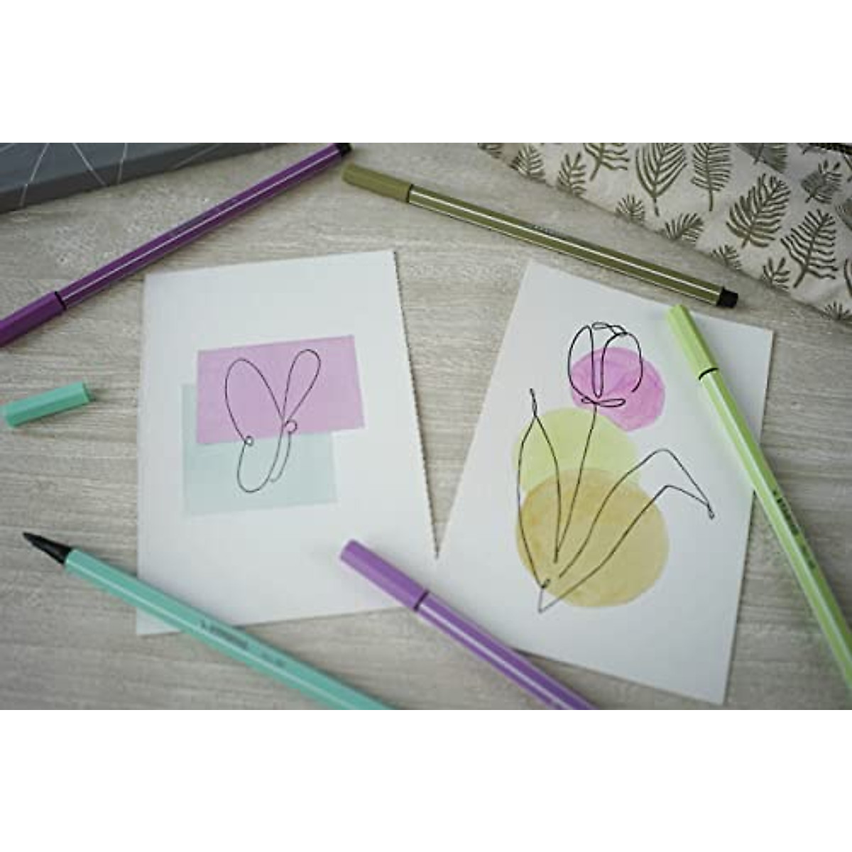 STABILO Premium Felt Tip Pen - Pen 68 - Wallet of 18 - Assorted Colors