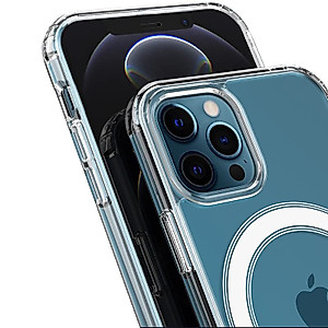 Magnetic Clear Case for iPhone 12 Case [No.1 Strong Magnets] [High Clear Design, Anti-Yellowing, Long-Lasting Clarity, Eyes-catching] [ Support Wireless Charging