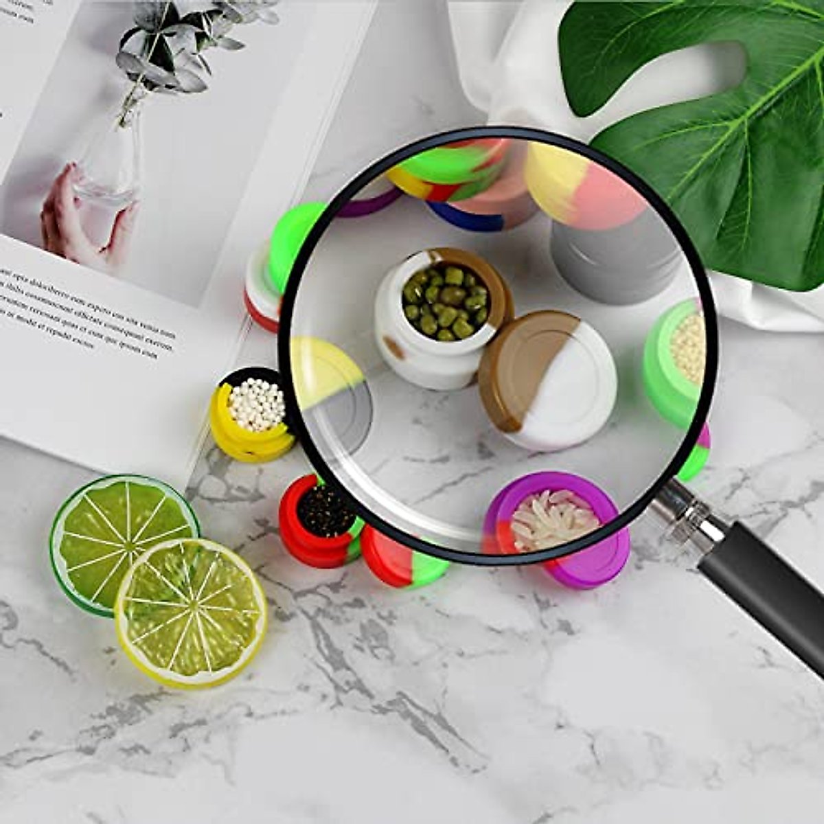 ooDuo 5ml Silicone Containers Wax 50pcs Non-Stick Mini Round Kitchen Jar Multi Use Storage Cream Bottle Random Color