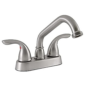 Design House 525147 Ashland Laundry Faucet, Dual Handle Design, Satin Nickel Finish