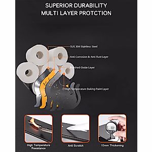 Cute Cat Toilet Paper Storage Stand Decorative, Metal Animal Bathroom Decor 8 Rolls Toilet Paper Holder, Freestanding Tissue Organizer