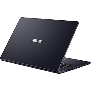 Newest Flagship ASUS E410, 14" HD (1366 x 768), Intel Pentium N4020, 4 GB LPDDR4, 64GB eMMC, Intel HD Graphics 500, Windows 10 Home in S Mode, Black, with Kwalicable Accessory Bundle