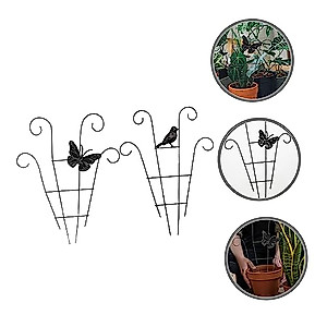 YARNOW 8 Pcs Rose Plant Orchid Plant Rose Trellises Stackable Flower Trellis Flower Support Ring Tomato Cages Plant Support Rack Plant Climbing Stand Plant Climbing Rack Fixed Rod Bracket
