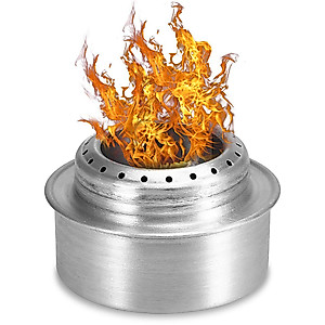 Lixada Mini Aluminum Alloy Alcohol Stove with Lid Outdoor Camping Hiking Backpacking Portable Cooking Stove