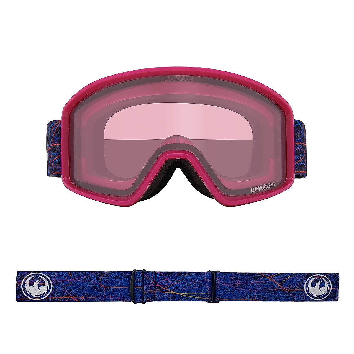 Dragon Unisex Snowgoggles DXT OTG - Scribble with Lumalens Light Rose Large