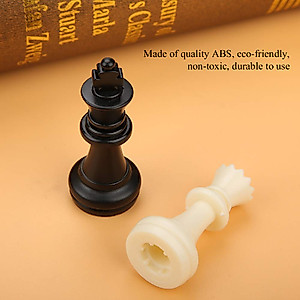 ViaGasaFamido Chess Pieces, Handmade Chess Pieces International Standard 32 Chess Pieces for Replace Miss Pieces