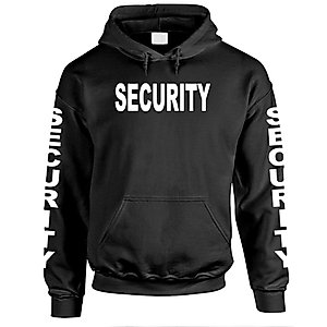 SECURITY - party event staff police duty - Mens Pullover Hoodie, L, Black