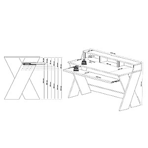 Glorious Sound Desk Pro Black Professional Studio Workstation, Black