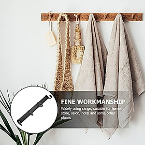 LIFKOME Coat Rack Wall Mounted Coat Hooks for Hanging Coats Heavy Duty Metal Hook Rack Rail with 6 Hooks Stainless Steel Metal Decorative Hook Rail Entryway Hanging Coat Rack Bathroom Kitchen