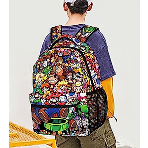 Super Cartoon Backpack Anime 3D Game Printed School Bookbag Laptop Backpacks Travel For Boys Girls Kids Back To-School