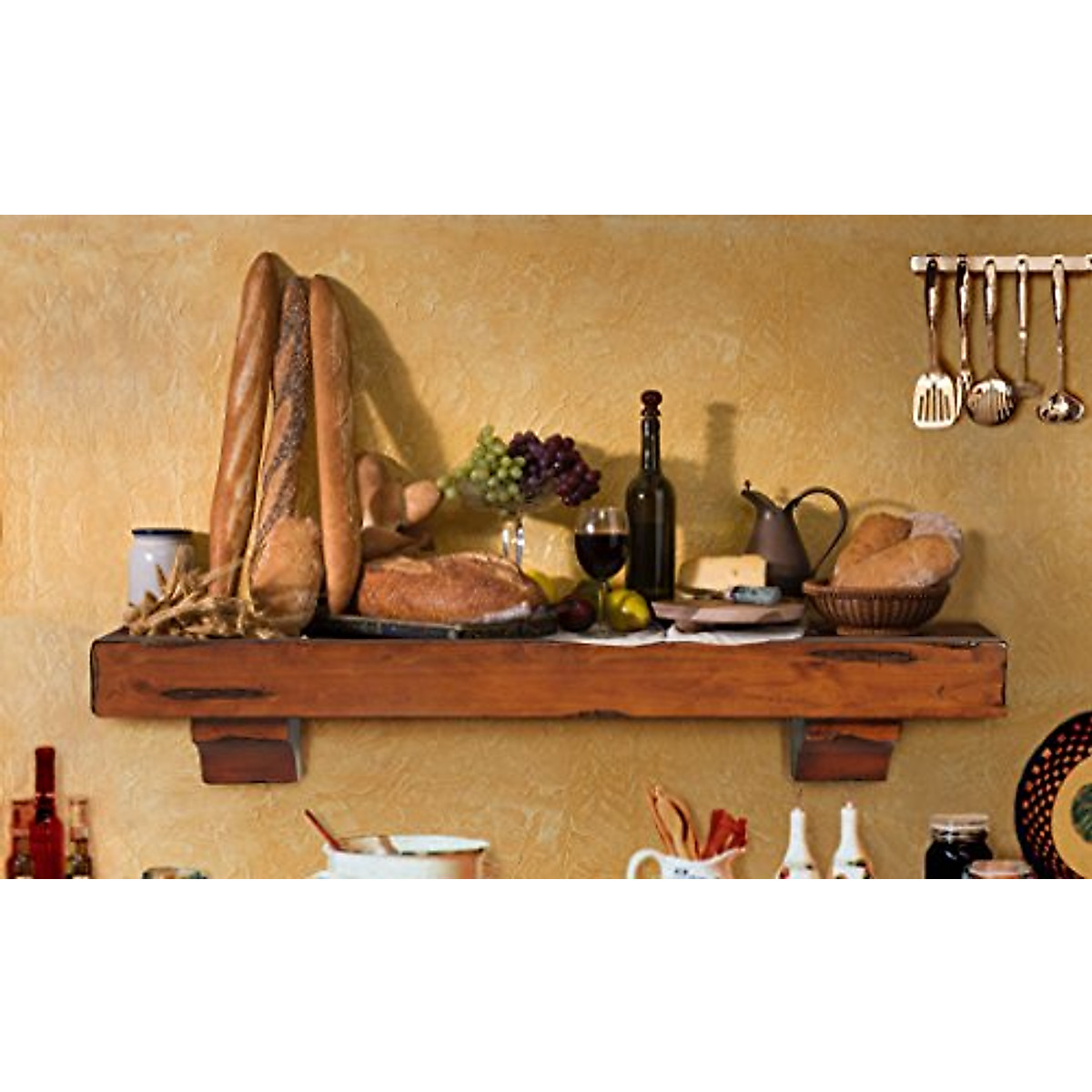 Pearl Mantels 412-60-50 Shenandoah Pine 60-Inch Fireplace Mantel Shelf, Rustic Medium