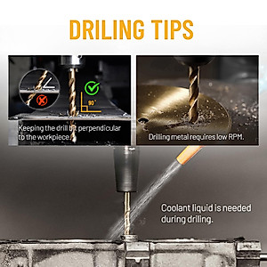 CaRoller Cobalt Drill Bit Set 29-Piece M35 Cobalt Steel Metal Drill Bits Durable Round Shank Drill Sets for Steel, Wood Plastic Sheet Metal – Includes Practical Cup-Type Holder