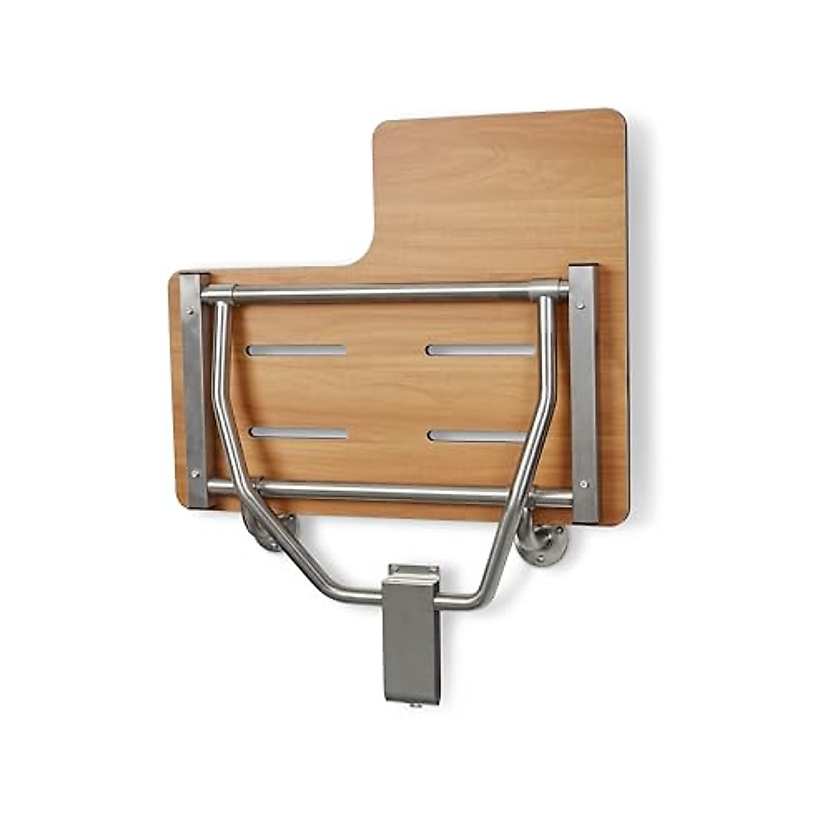 Seachrome 32" x 22.5” Teak Reversible Folding Transfer Tub/Shower Seat, ADA Compliant