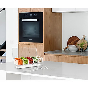 7Penn Condiment Tray with Ice Chamber, 5 Condiment Containers, Lid, 3 Tongs, 3 Spoons - Chilled Condiment Server Caddy