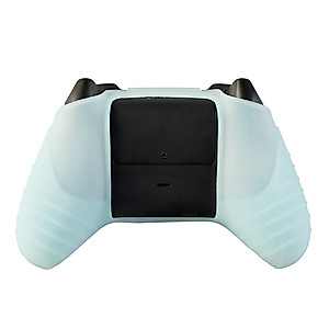 Controller Grip Cover for Xbox Series X/S, Anti-Slip Silicone Skin Protective Cover Case for Microsoft Xbox Series X/S Controller, 2 Pack with 8 Thumb Grips (White+Blue)