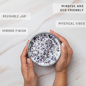 Healing Crystal Candle with Real Amethyst Crystals Inside - 12oz Soy Wax | Aromatherapy Candle | Spiritual Gifts for Woman | Meditation Gifts