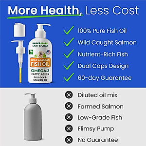 BARK&SPARK Fish Oil for Dogs & Cats - Natural Omega-3 - Skin & Coat Support - Liquid Food Supplement for Pets - Natural EPA + DHA Fatty Acids for Joint Function, Immune & Heart Health 14oz - Krill