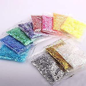 1 Set Glitter Powder Sequins Flakes Resin Epoxy Mold Filling Sequins for Nail Art Decoration DIY Jewelry Making
