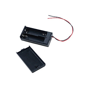 Semetall AA Battery Case On/Off Switch 12Pack 2 x 1.5V AA Battery Holder with Switch and Cap,AA Battery Storage Box with Leads and Switch