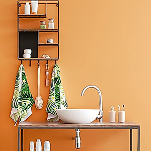 BVOGOS Bath Hand Kitchen Towels Tropical Flowers Palm Leaves Green Face Towel Washcloth 2 Pack Soft Quick Dry Super Absorbent Bathroom