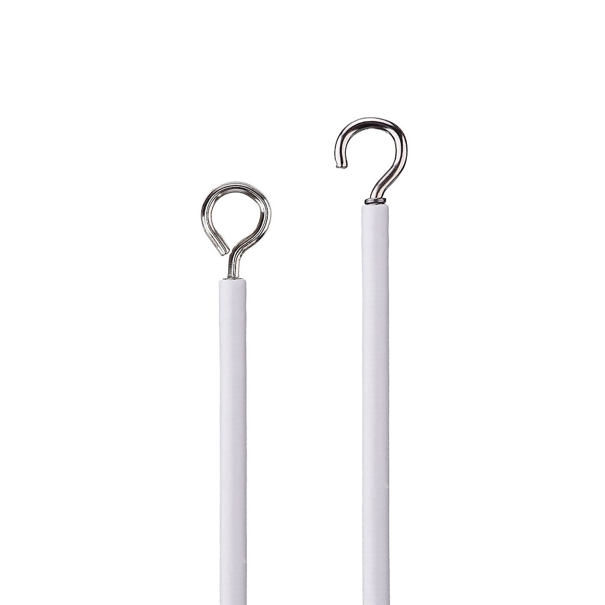 Shappy Curtain Wire with Self-adhesive Hooks, Hooks and Eyes for Net Curtain Rod (3 Meters, 4 Pairs)