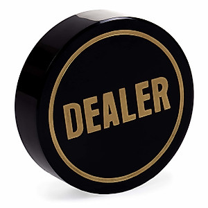 Crystal Dealer Button | Quality Premium Heavy Poker Puck | 3-Inch Large Casino-Grade Button | Gaming Accessory | Perfect for Poker, Texas Hold 'em, Gambling, and Card Games