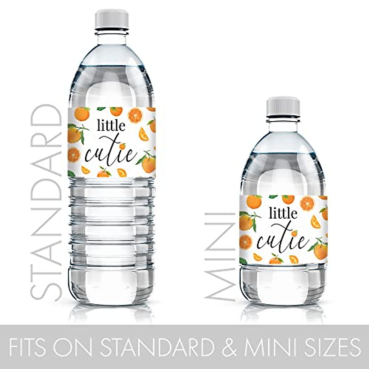Little Cutie Baby Shower Water Bottle Labels, 24 Count