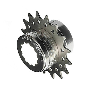 CyclingDeal Conversion Kit Fixie Bike Single Speed Compatible with Shimano Sram Cassette Freewheel Hub Adaptor - for Mountain and Road Bike Gear Cog Spacers - 14 Teeth