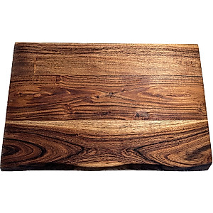 Mountain Woods Large Brown Hand Crafted Live Edge Cutting Board | Serving Tray made Solid Acacia HardWood | Charcuterie Board | Chopping Board for Vegetables, Fruits and Meat | Cheese Board - 18"