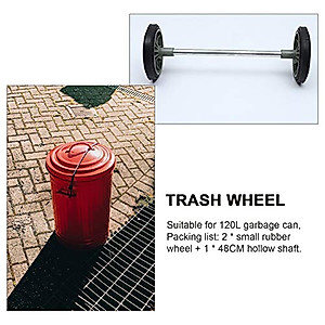 DOITOOL Trash Garbage bin Wheels Replacement Can Replacement Wheel Garbage Can Wheel Rubber Pulley Wheel Garbage Bin Wheels Replacement Parts