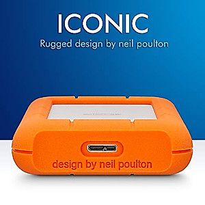 LaCie Rugged Mini 4TB External Hard Drive Portable HDD - USB 3.0 Compatible, Drop/Shock/Dust/Rain Resistant Shuttle Drive for Mac and PC