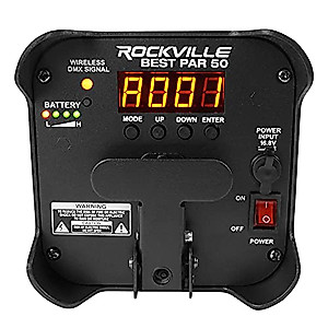 10 Rockville Best PAR 50 Battery Par Can Wash Up-Lights w/Wireless DMX+RGBWA+UV