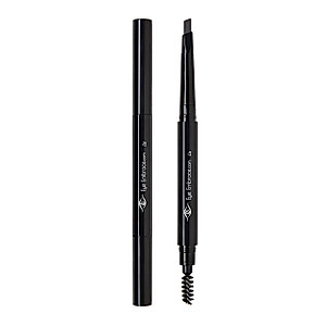 Eye Embrace Liz: Medium Gray Eyebrow Pencil – Waterproof, Double-Ended Automatic Angled Tip & Spoolie Brush, Cruelty-Free