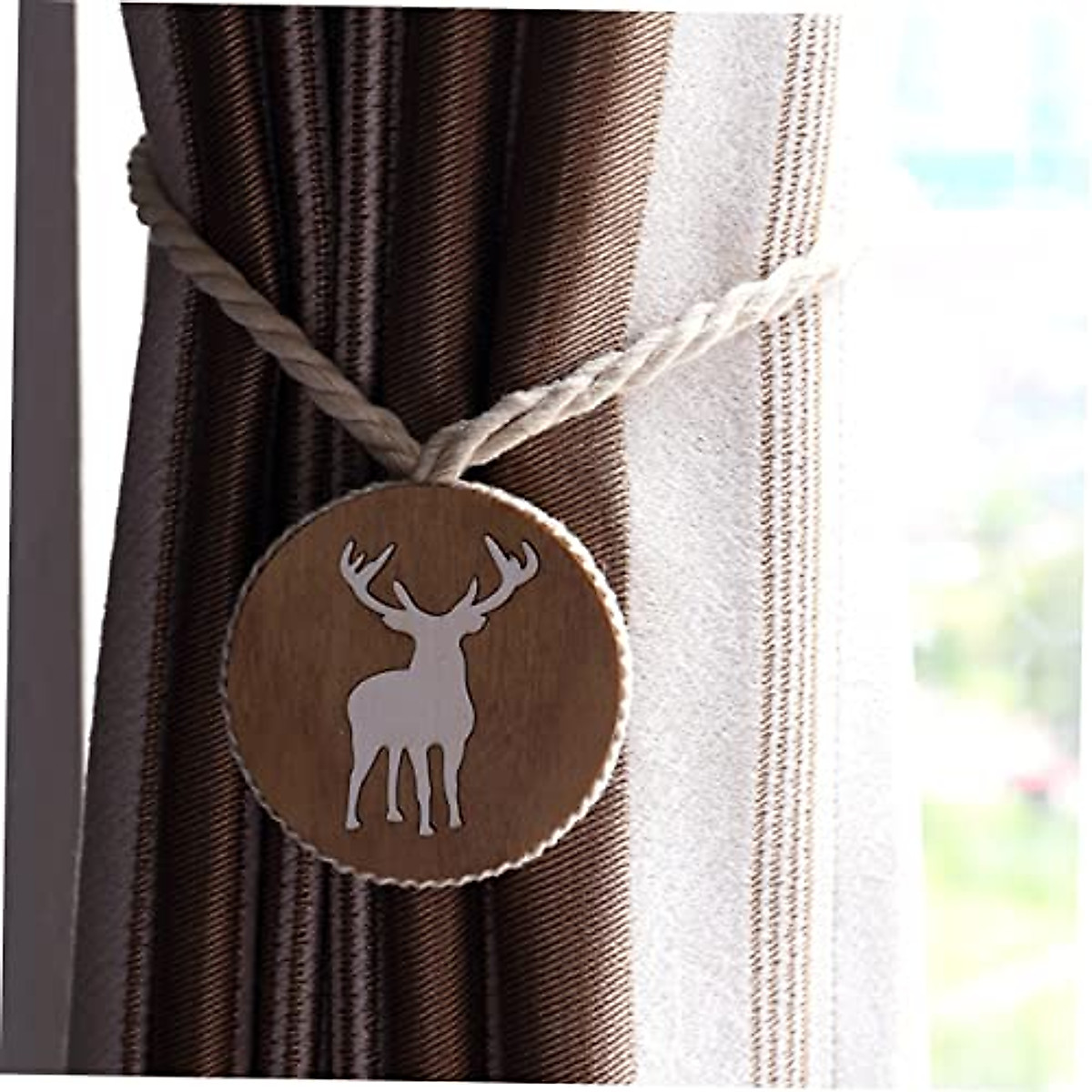 Garneck Valance Curtains Window Curtains Curtain Hooks for Drapes Window Shade Curtain Tiebacks Curtain Holdbacks Window Curtain Holders Curtains Magnetic Tie Hook up Cotton Thread