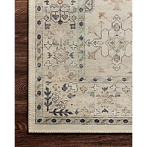 Loloi II Hathaway Collection HTH-06 Blush/Multi 9'-0" x 12'-0", .25" Thick, Area Rug, Soft, Durable, Printed, Modern, Low Pile, Non-Shedding, Easy Clean, Living Room Rug