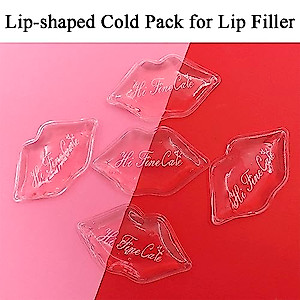 Ice Pack for Lip Filler, Lip Ice Pack Bulk Small Ice Pack for Mouth, Injections, Injuries, Bruises (Pink (40 Count))