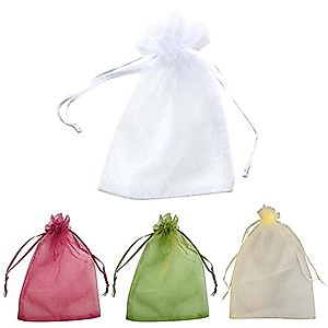 ANWUYANG 50pcs Fruits Plant Nursery Bags, Grapes Gardening Protection Drawstring Mesh Bag, Home Candy Pearl Storage Bag, 17x23cm (Color : Red)