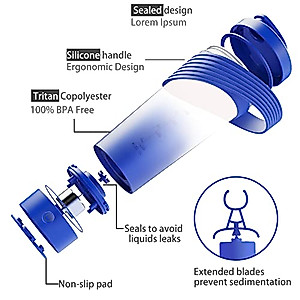 Electric Shaker Bottle, 28 oz Blender Bottles, Made with Tritan - BPA Free - Portable Mixer Cup/USB Rechargeable Shaker Cups for Protein Shakes