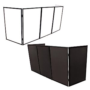 Prox XF-5X3048B 5 Panel Black Frame DJ Facade W-Stainless Quick Release 180 Deg. Hinges