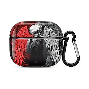 for AirPods 3rd Generation Case with Keychain Whole Body Anime Printing Shockproof Protective Case Cover for Wireless Charging Compatible with AirPods 3