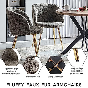 Homedot Chic Dining Table Set for 4, 5-Piece Kitchen Table and Chairs for 4 Person, Modern Imitation Wood Dining Room Table & 4 Upholstered Chairs, Kitchen Table Set for Small Spaces, Breakfast Nook