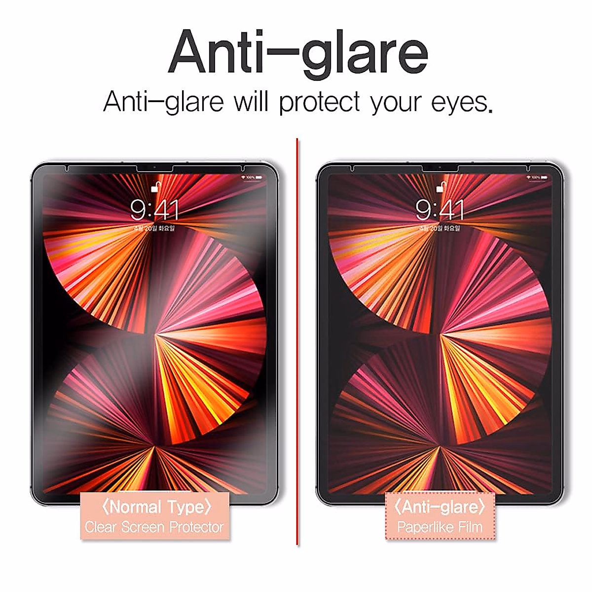 HealingShieldKorea Screen Protector for XP PEN Artist 13.3 Pro, Healing Shield Light Anti Glare Paper Texture Feeling Matte Film Light Paper Texture Transparent