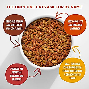 Meow Mix Tender Centers Dry Cat Food, Salmon & Chicken, 13.5 Pound Bag