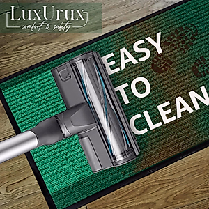 LuxUrux Durable Rubber Door Mat - Heavy Duty, Indoor/Outdoor (17'' x 30'') - Easy Clean, Waterproof, Low-Profile - Ideal for Entryways, Patios, Garages
