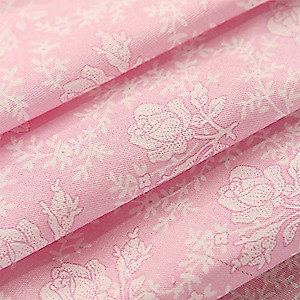 Hanjunzhao Vintage Rose Floral Fat Quarters Fabric Bundles 18 x 22 inches for Sewing Quilting Crafting