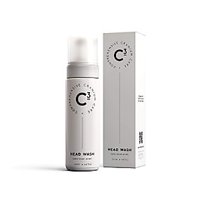 C3 Head Wash: Hydrating and Balancing, Fragrance-Free, Daily Foam Cleanser for Bald, Shaved, and Buzzed Heads. Gentle, Sulfate-free, Paraben-free, Irritation-Free Face and Scalp Care for Men and Women