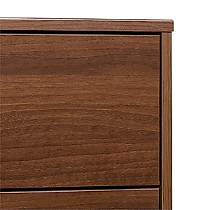 Prepac Milo Mid-Century 6 Drawer Tall Dresser Chest For Bedroom, Dresser, 16" D x 25" W x 56.25" H, Cherry