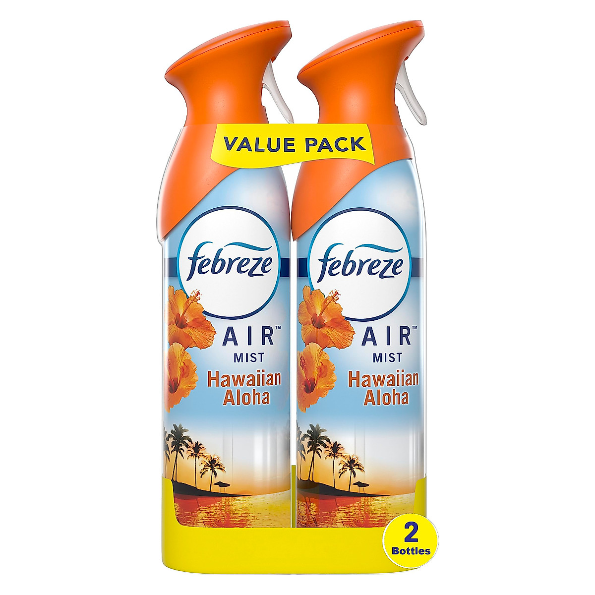 Febreze Odor-Fighting Air Freshener, Hawaiian Aloha, Pack of 2, 8.8 oz each